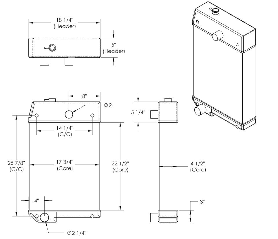 Pacific Radiator | TK 23256 | Tank
